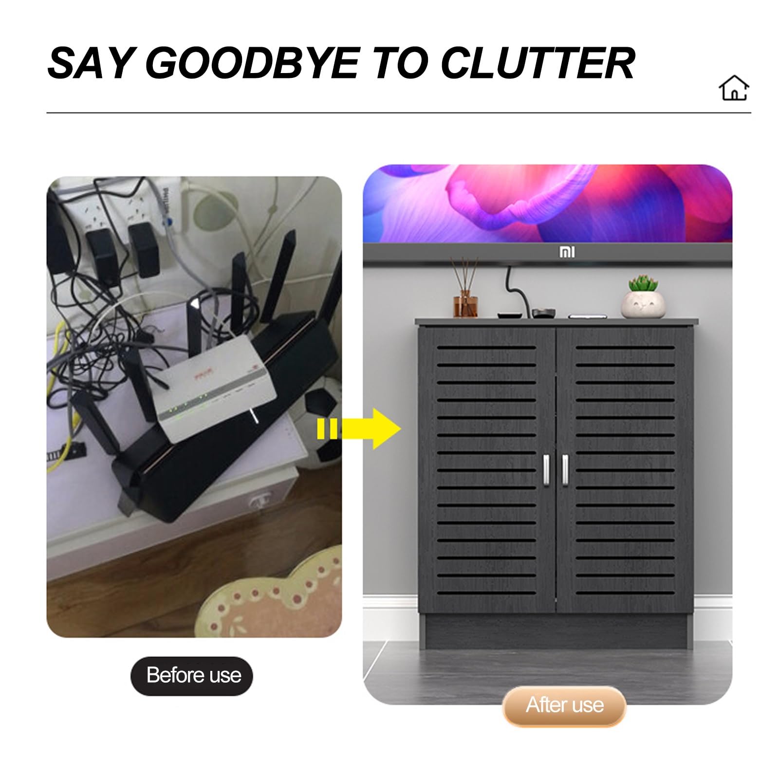 Router Storage WiFi Cabinet Floor Standing Modem Rack Cover Wifi Cabinet