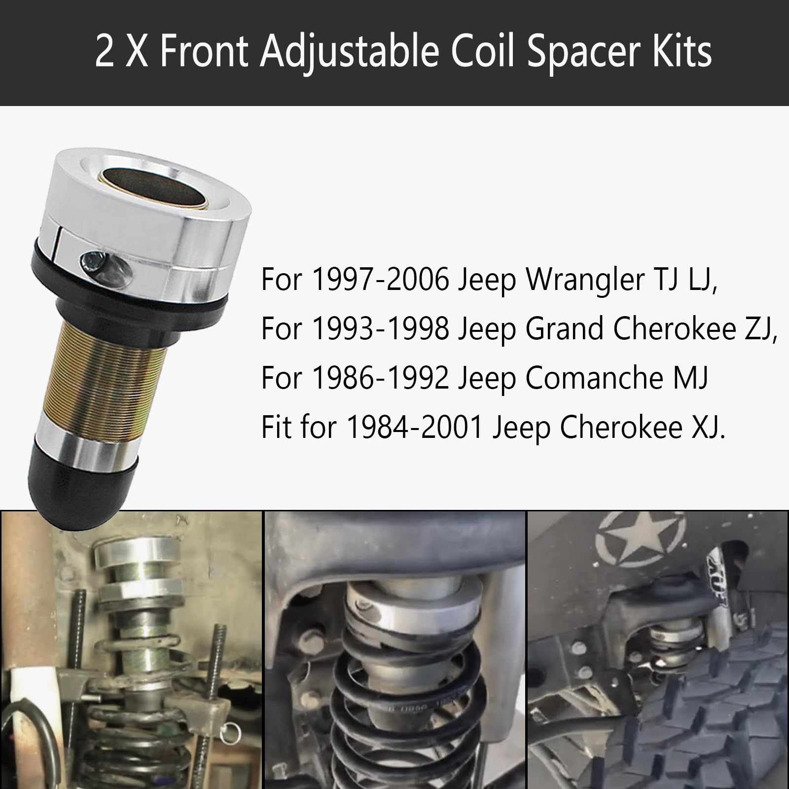 A Pair Front Adjustable Coil Spacer Kit Coil Over Spacer System ...