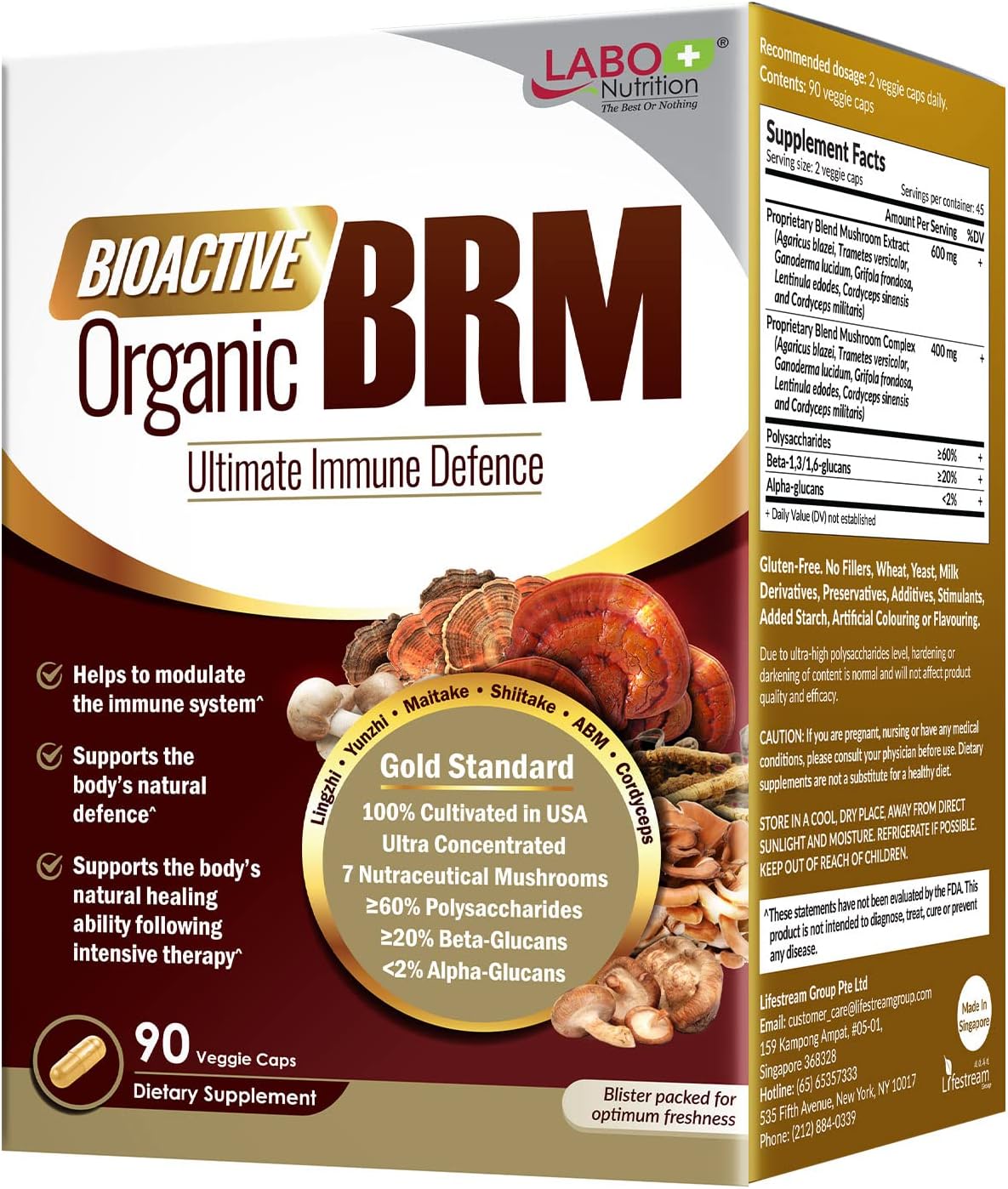 Amazon.com: LABO Nutrition Bioactive Organic BRM - Advanced Immune ...