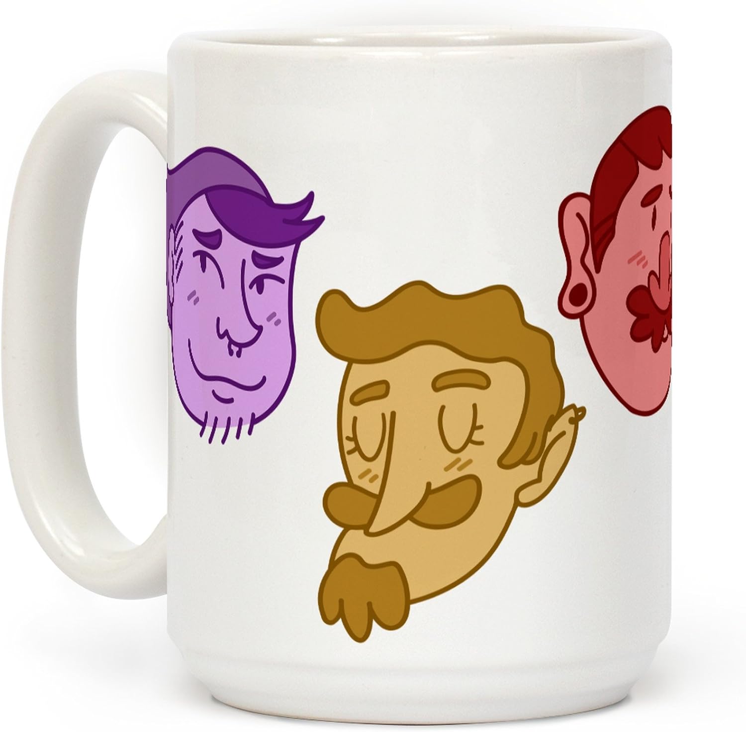 Amazon.com: LookHUMAN Cute Scruffy Dudes White 15 OZ Coffee Mug : Home ...