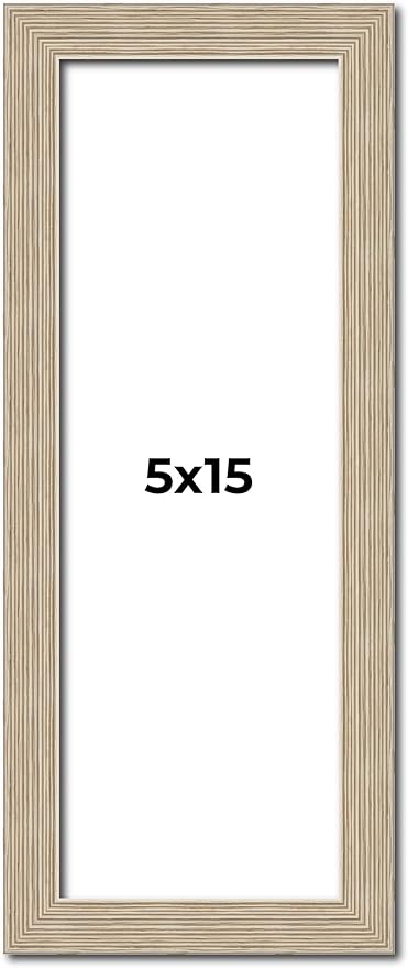 Amazon.com - 5x15 IN Frame Grey Solid Wood Picture Frame Width 1 Inches ...