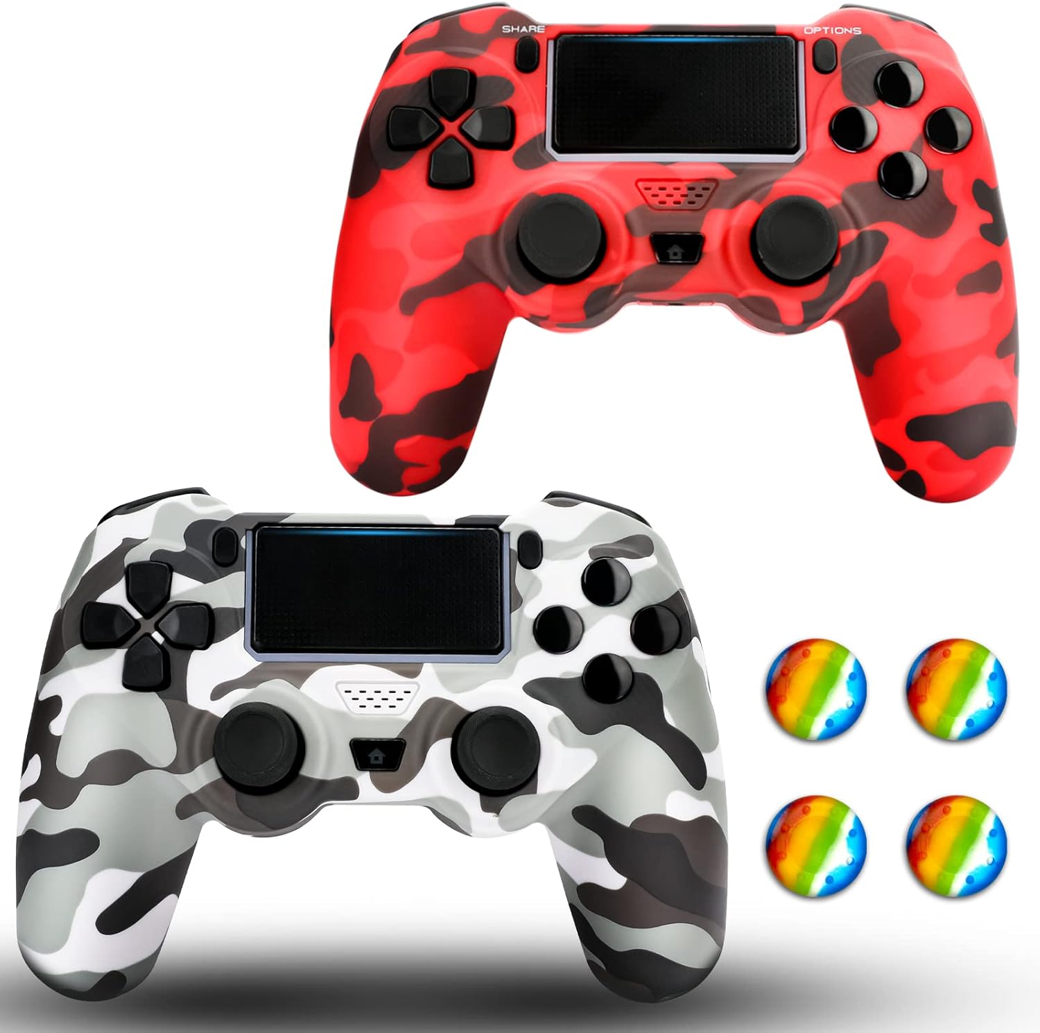 Amazon.com: PGYFDAL 2 Pack Wireless Controller For PS4/Pro/PC, Gamepad ...
