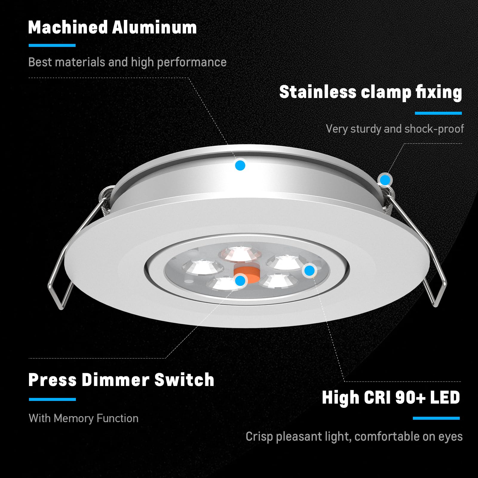 Snapklik.com : Acegoo Swivel RV Light Recessed Puck Light 12V LED RV ...