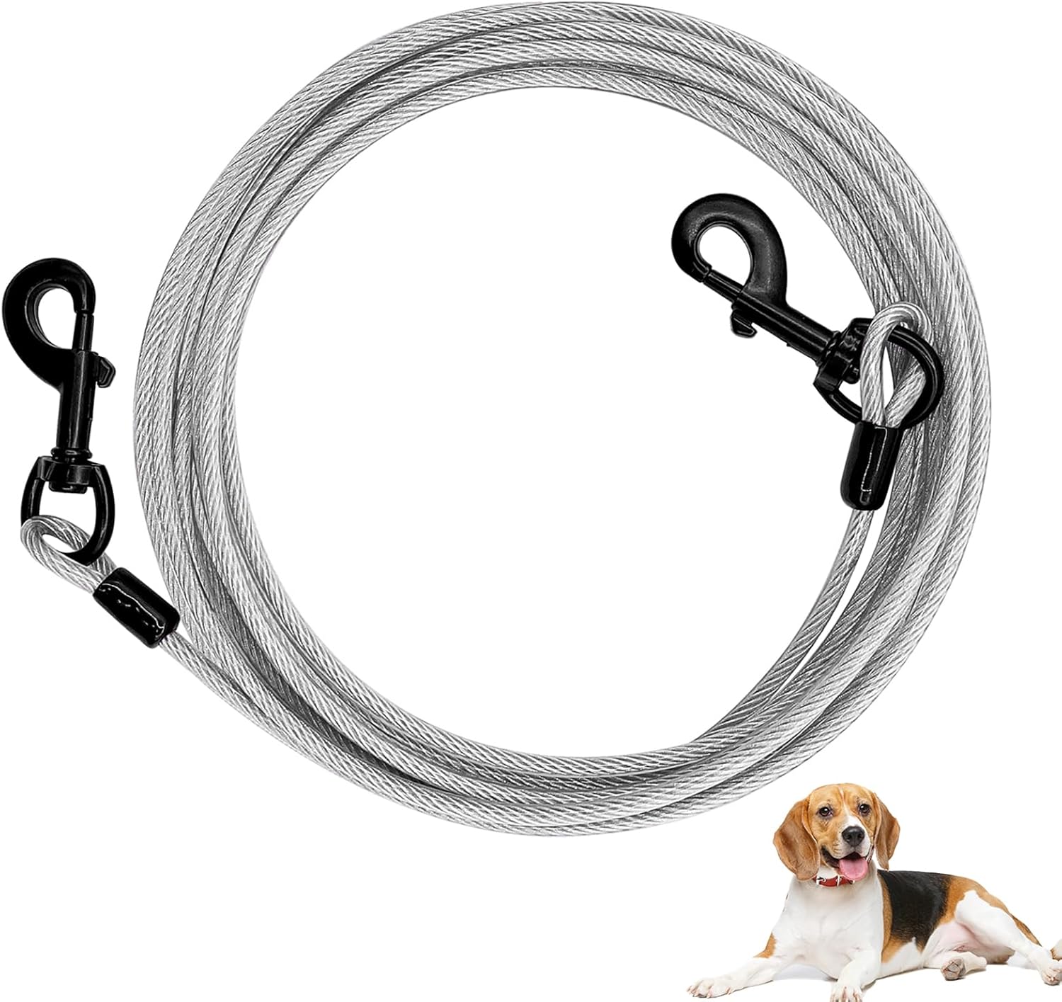 Amazon.com : Dog Tie Out Cable, 10/15/20/30FT Dog Runner Cable for Yard ...