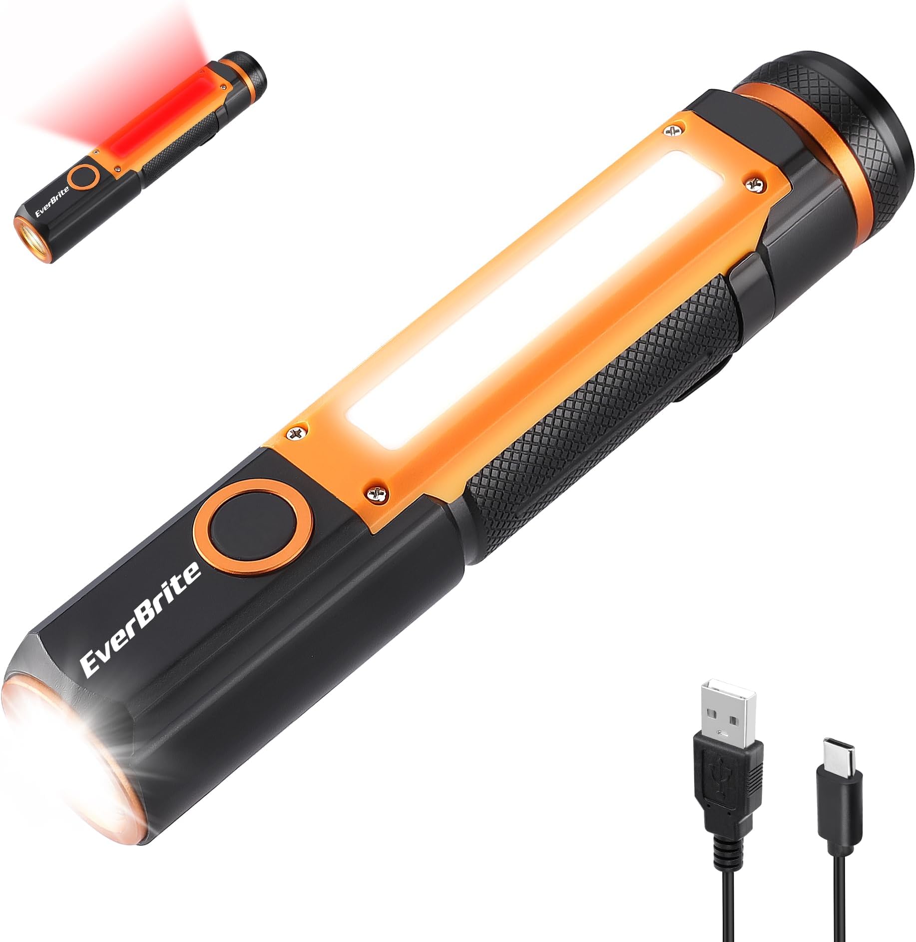 EverBrite Rechargeable LED Emergency Flashlight, 500 Lumens Pocket ...