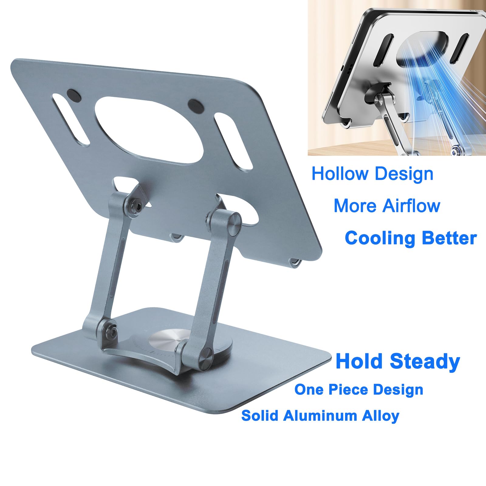 Snapklik.com : DCHAV Foldable Adjustable Laptop Stand For Desk Computer ...
