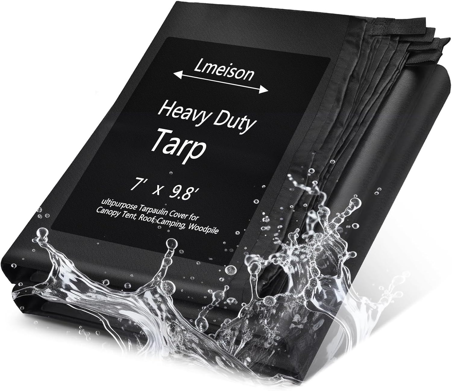 Lmeison Heavy Duty Tarp Cover, Waterproof Tarp 7x9.8FT Outdoor Tarps ...