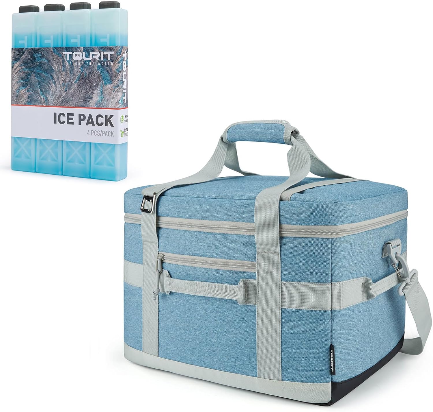 Amazon.com : TOURIT Insulated Soft Large Collapsible Cooler Bag with ...