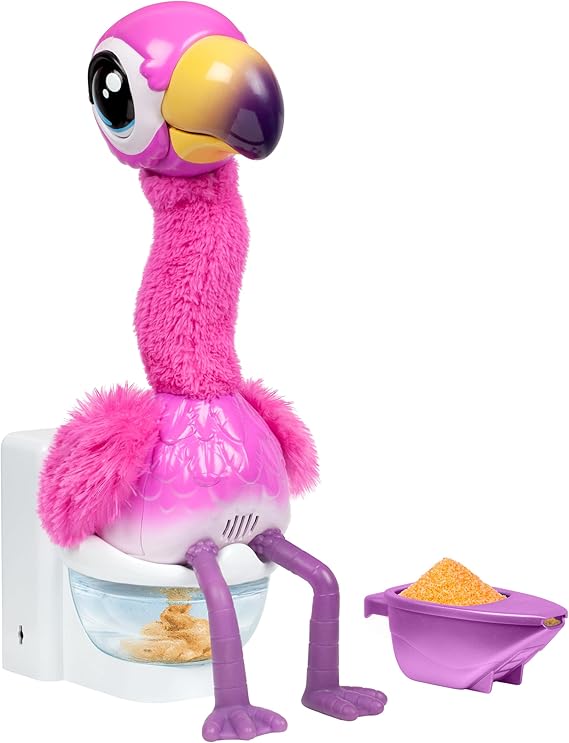 Little Live Pets Gotta Go Flamingo | Interactive Plush Toy that Eats ...