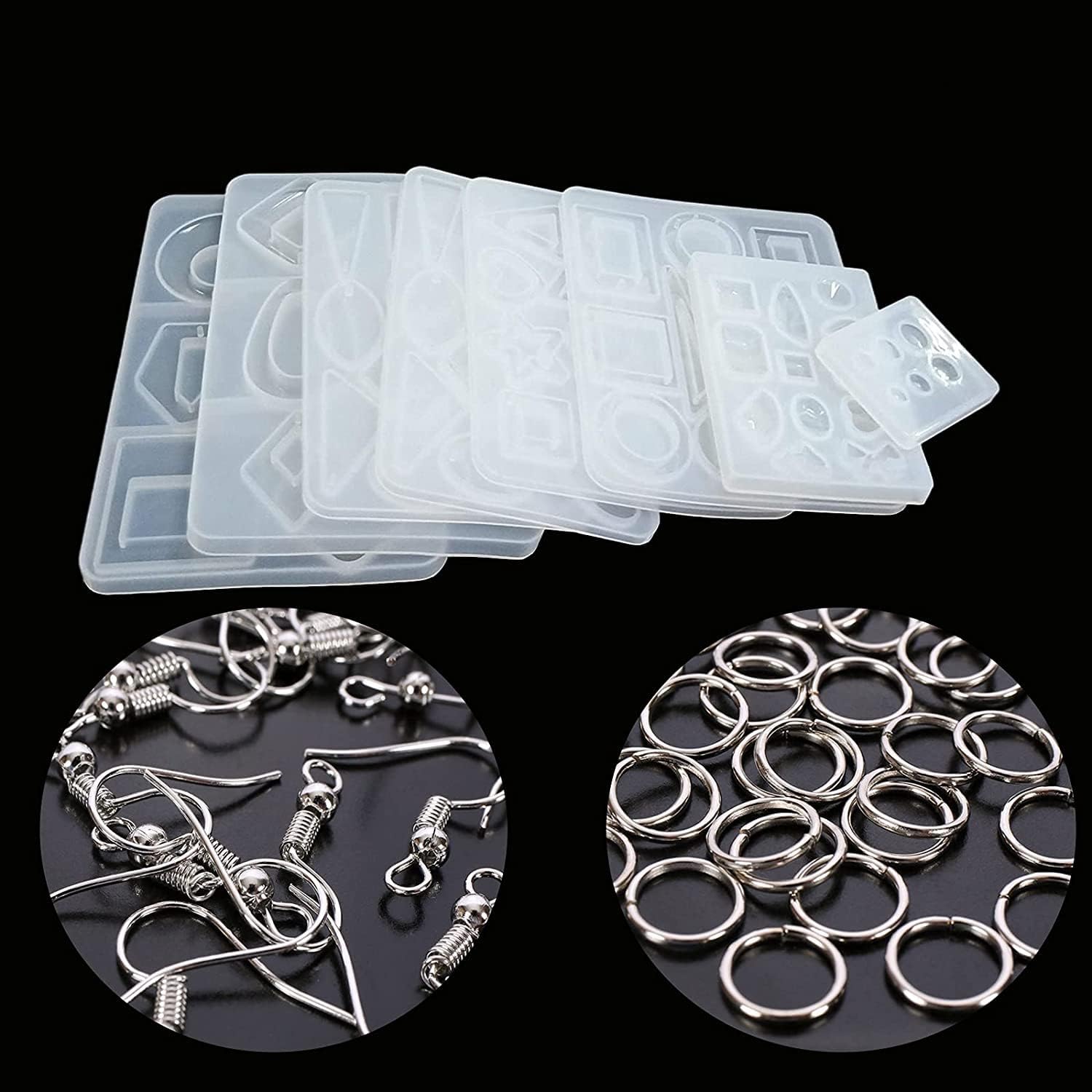 245 Pack Earring Resin Moulds Kit Set Epoxy Casting Silicone Mould ...