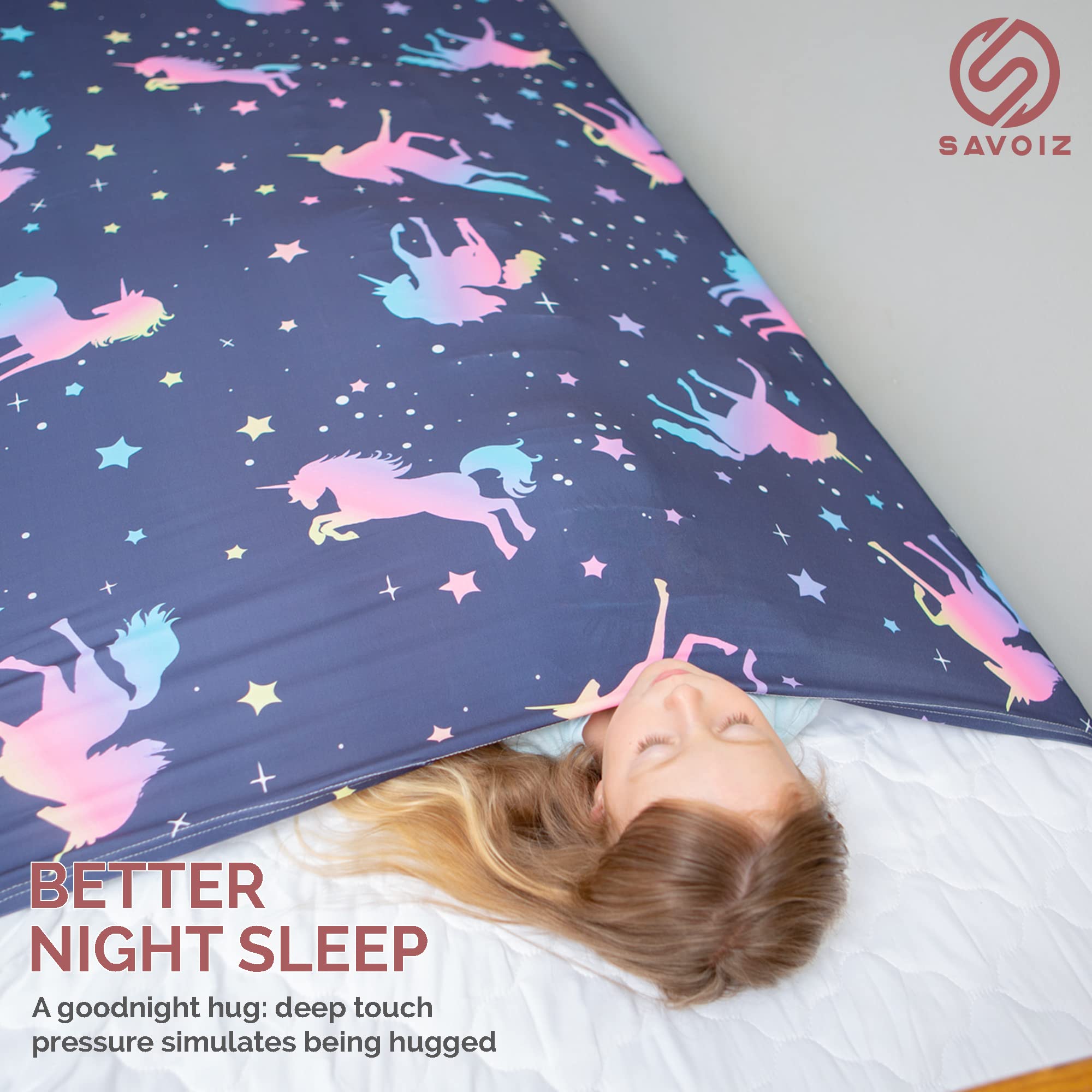 Snapklik.com : SAVOIZ Compression Sheet For Kids Twin Size Unicorn ...