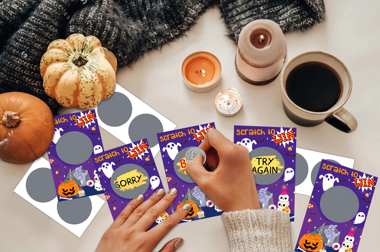 Snapklik.com : Halloween Scratch Off Cards For Kids Adults 28 Players ...