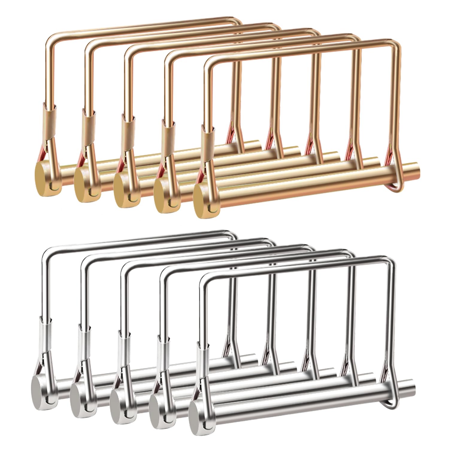 Amazon.com: mankk 10 Pcs 1/4" Square Trailer Hitch Pin Wire Lock Pin ...