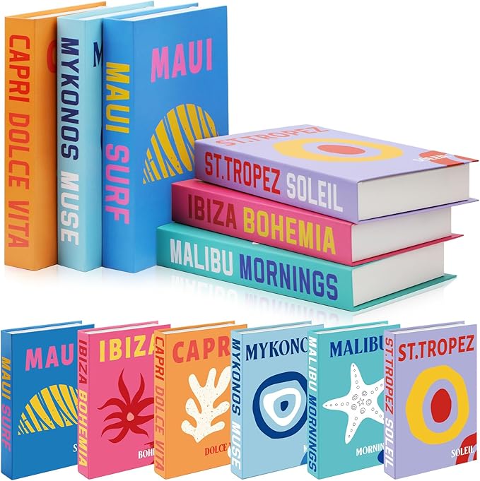 Amazon.com - Honoson Preppy Room Decor Preppy Decorative Books Modern ...