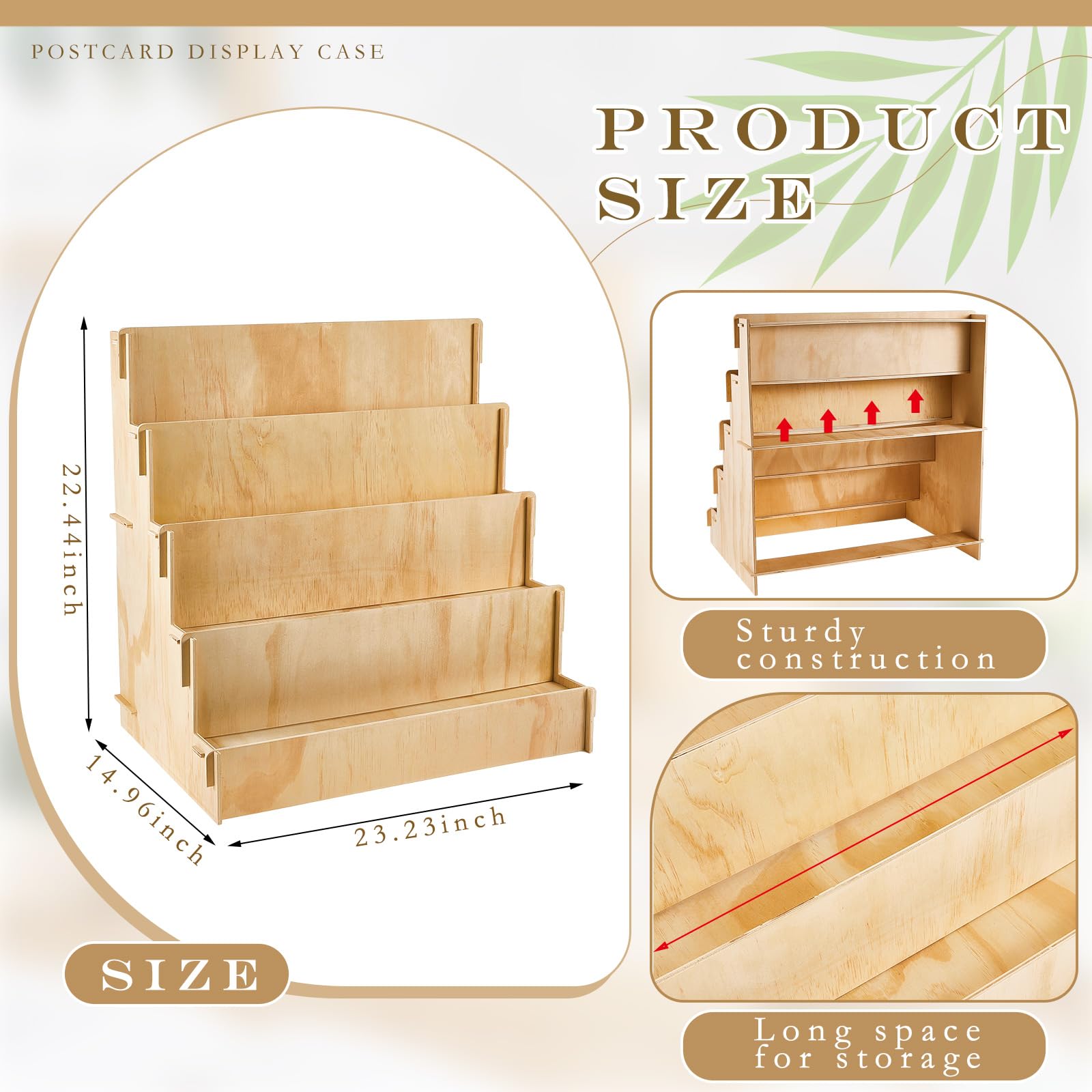 Snapklik.com : Barydat Wooden Card Display Stand Stationary Organizer ...