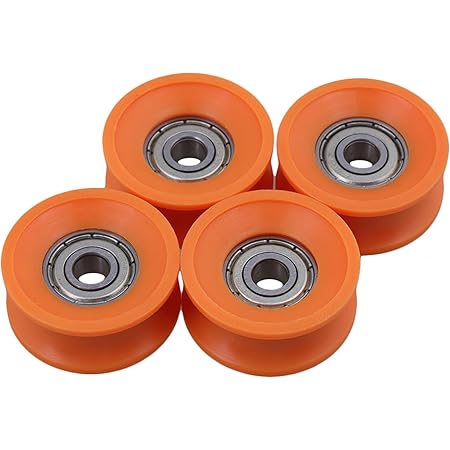 Amazon.com: Letool 4pcs U type groove pulley nylon Guide Pulley Rolling ...