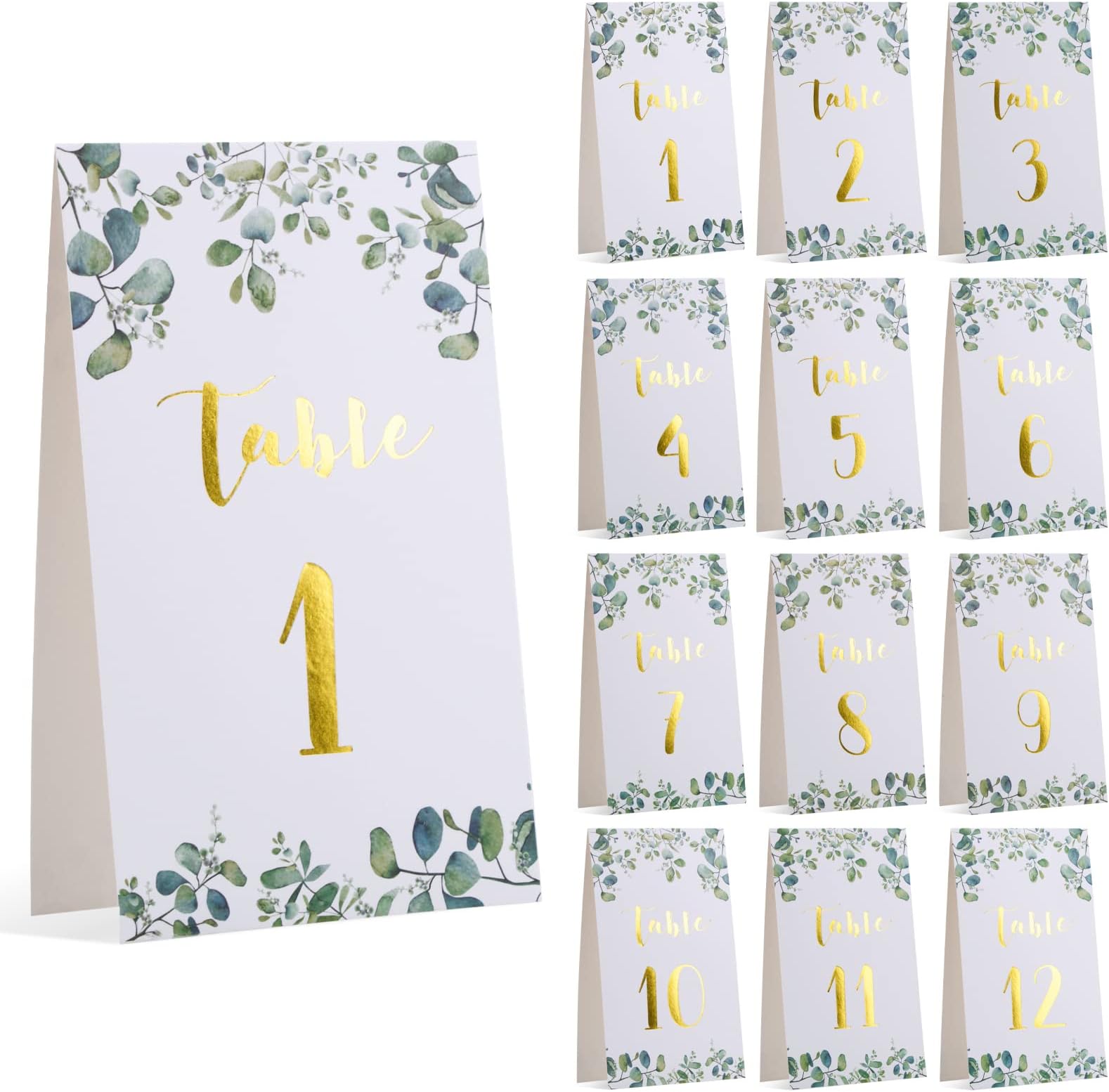 Black Table Numbers 1-30 for Wedding Reception with Gold Foil - Table ...