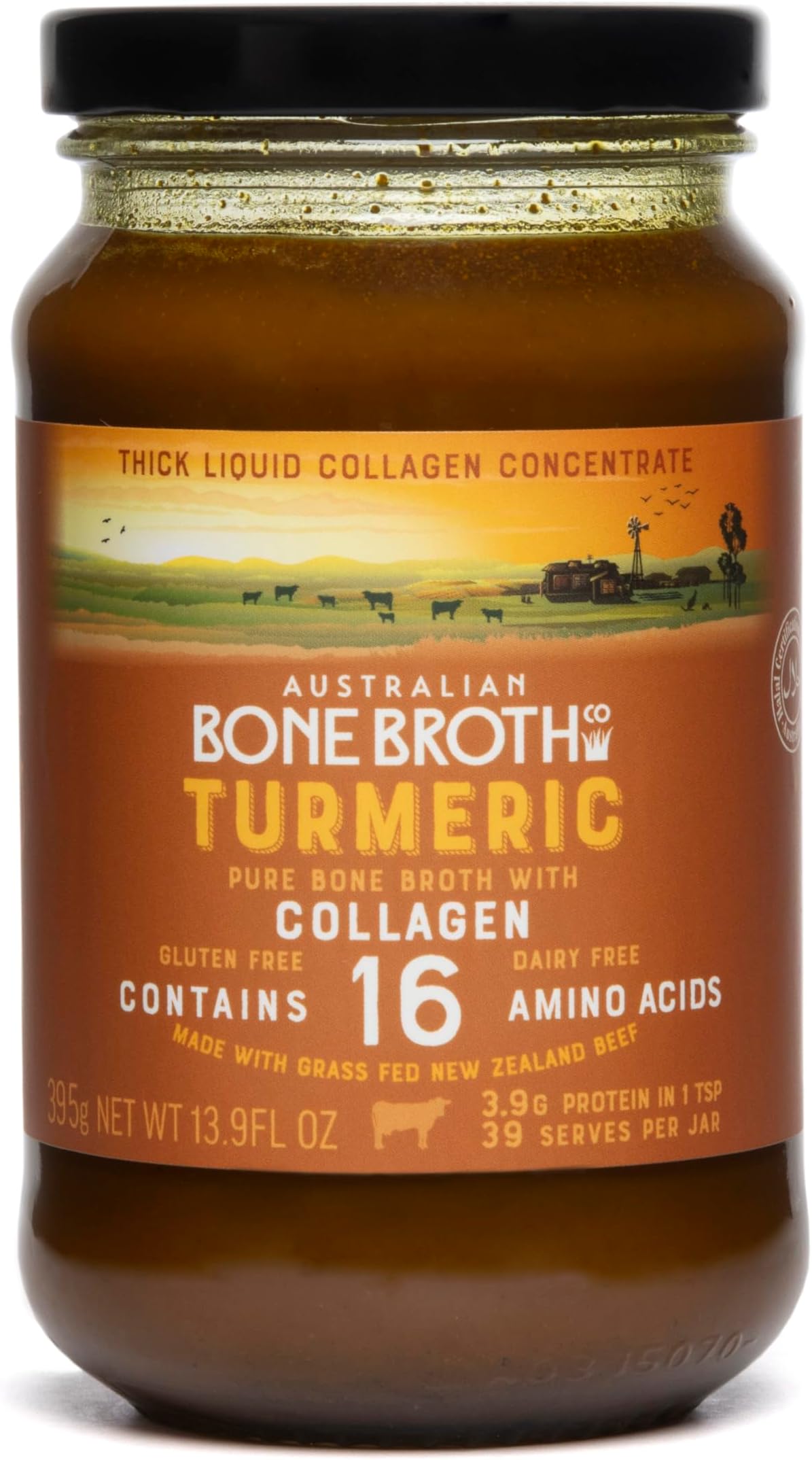 Amazon.com : ABBCo Turmeric Beef Bone Broth with Collagen Peptides ...