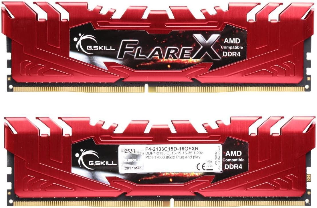 G.SKILL F4-2133C15D-16GFXR 16 GB (8 GB x 2) Flare X Series DDR4 2133 ...