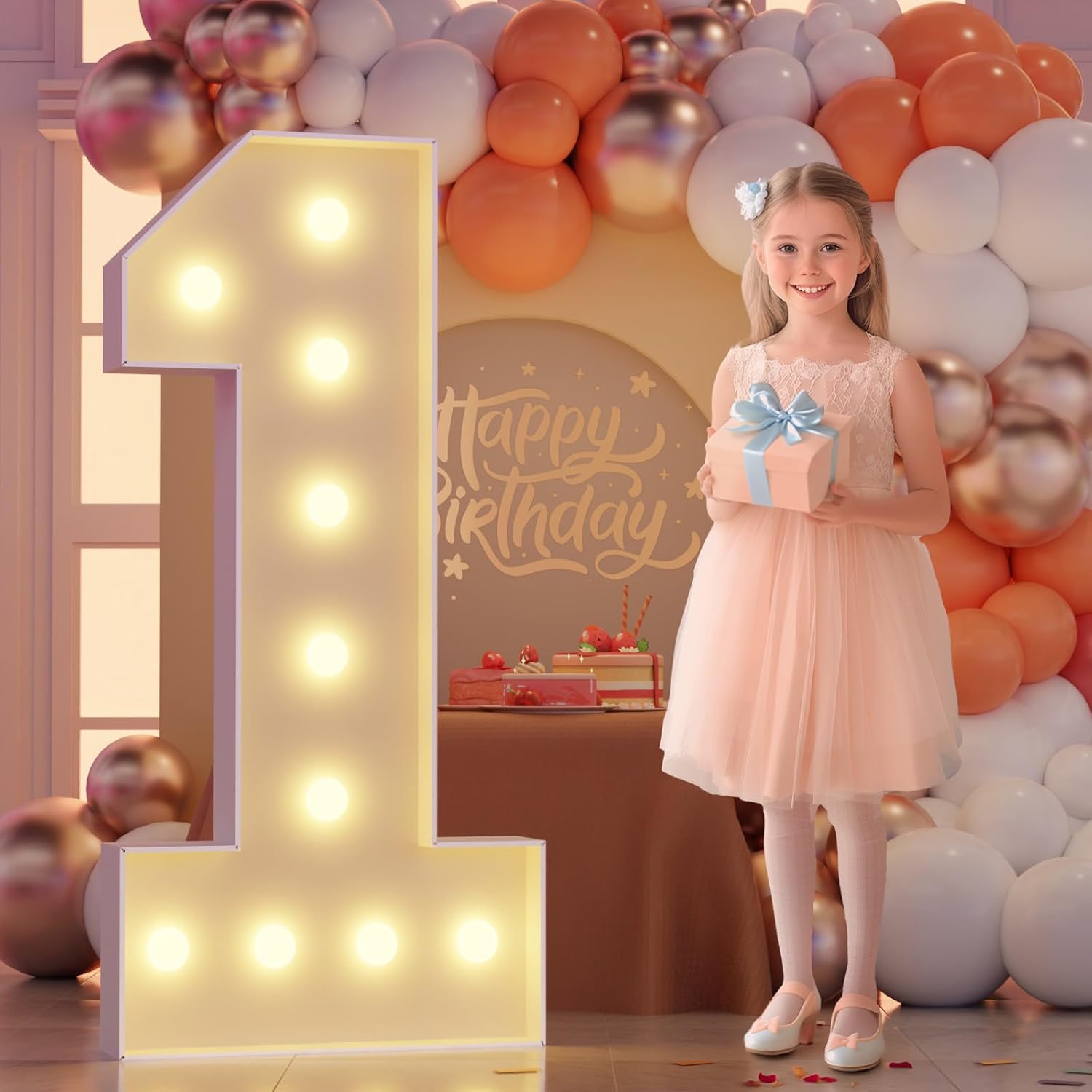 Amazon.com: Marquee Numbers 4 Feet Tall, Number 1 Light Up Number ...