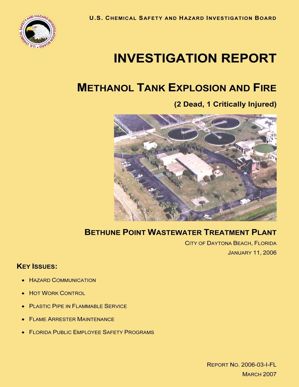 Buy Investigation Report Methanol Tank Explosion and Fire: Bethune ...
