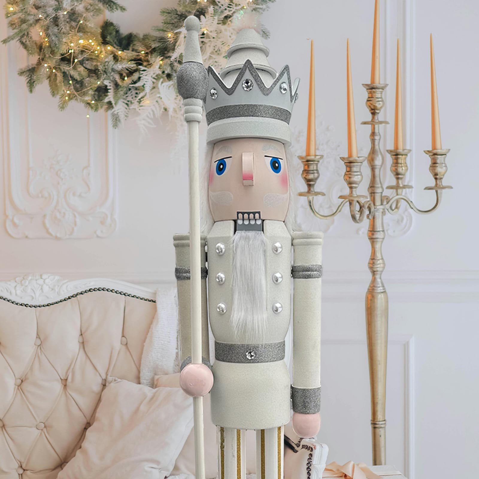 Amazon.com: CDL 5 Feet Tall Life Size Large Christmas Wooden Nutcracker ...