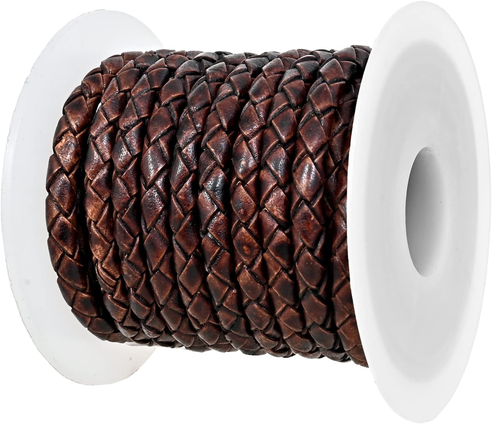 Amazon.com: LolliBeads 5mm Flat Genuine Leather Cord Braiding String ...