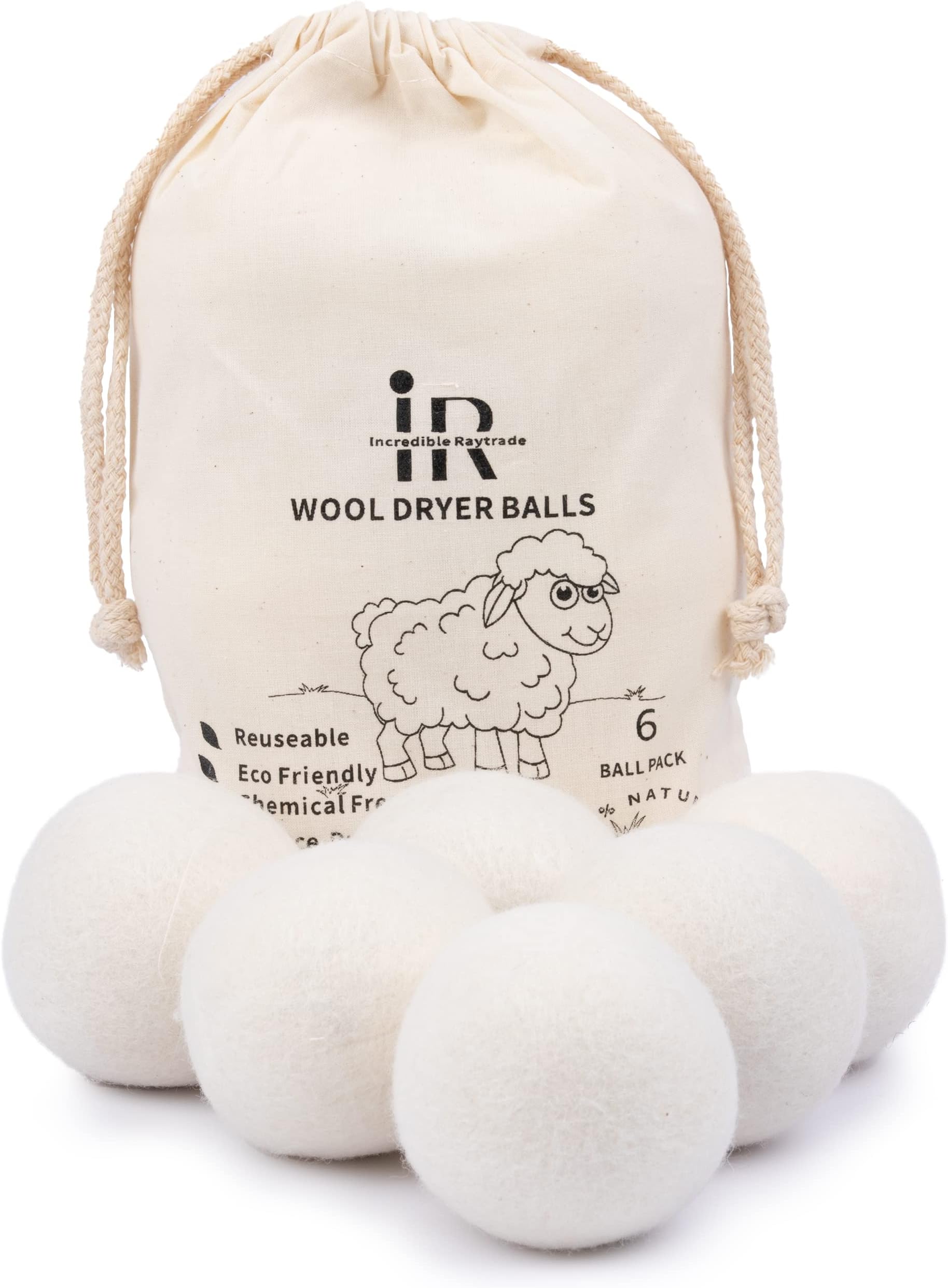 Amazon.com: Everyday Nexus Wool Dryer Balls – Set of 6, 100% Organic ...