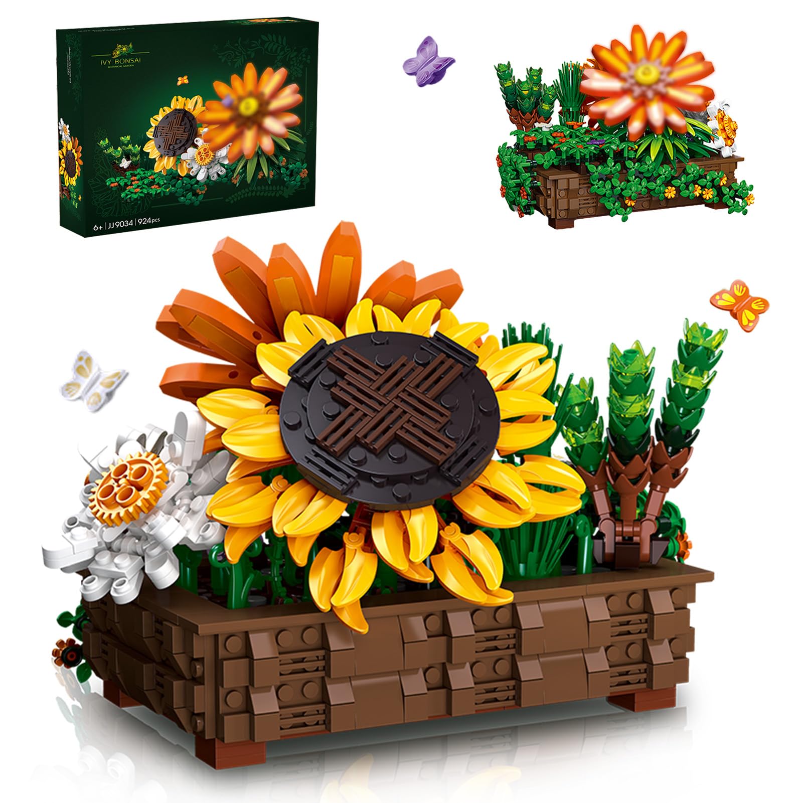 Amazon.com: Flower Botanical Bonsai Building Set Sunflower Flower ...