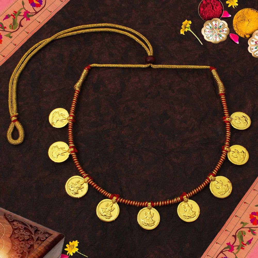 Vedic Vaani Laxmi Coin Putli Haar Devi Shringar Jewelry for Navaratri ...