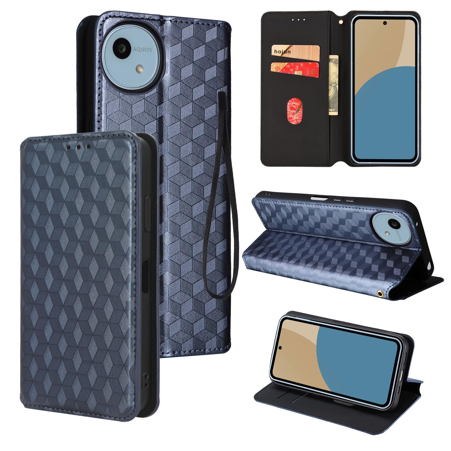 Amazon.co.jp: Sharp AQUOS Sense9 5G 用 対応 ケース 手帳型 スマホケース カード収納 スタンド機能 サイドマグネット【HUKWIMO】 全面保護 衝撃吸収 ...