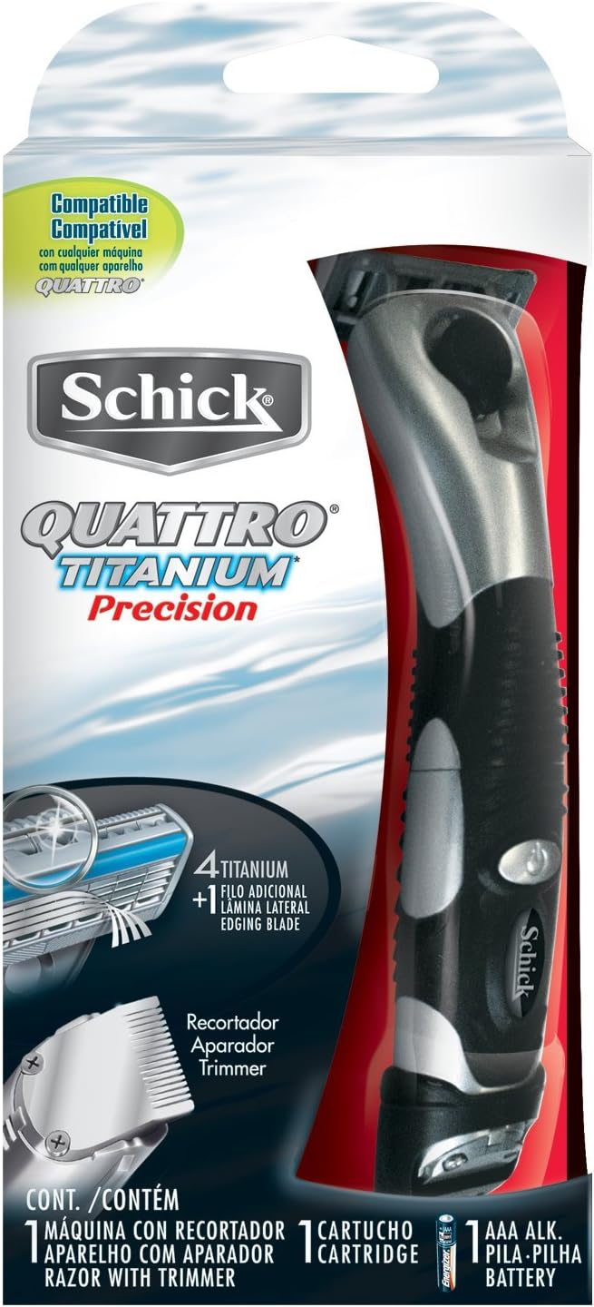 Schick Quattro Máquina para Afeitar de Hombre con Recortador : Amazon ...