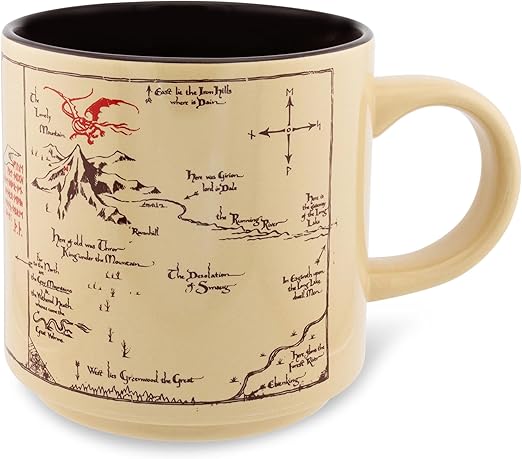 Amazon.com | The Hobbit The Shire Map Ceramic Mug | Coffee Cup For ...