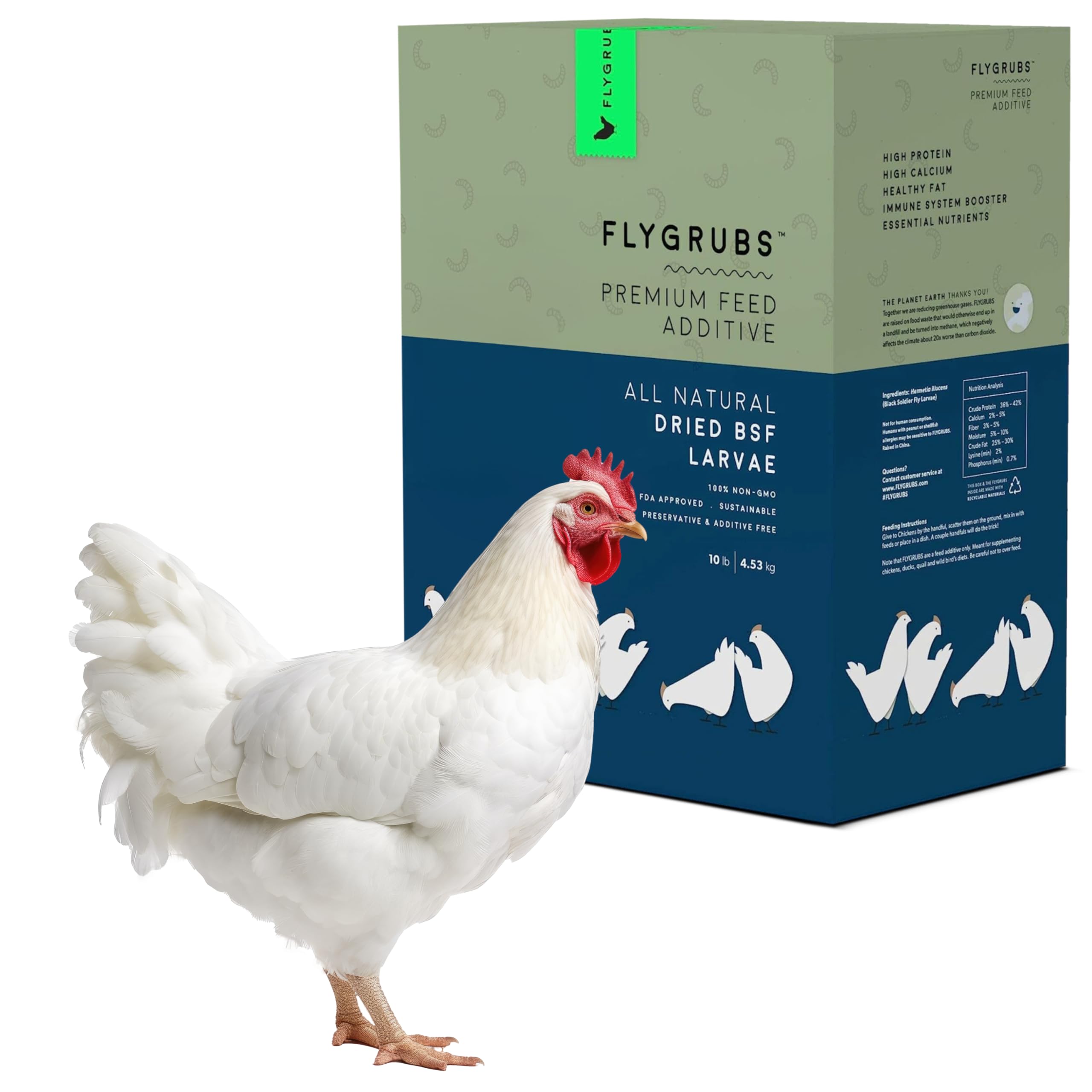 Buy FLYGRUBS 10 lbs Dried Black Soldier Fly Larvae for Chickens, More ...