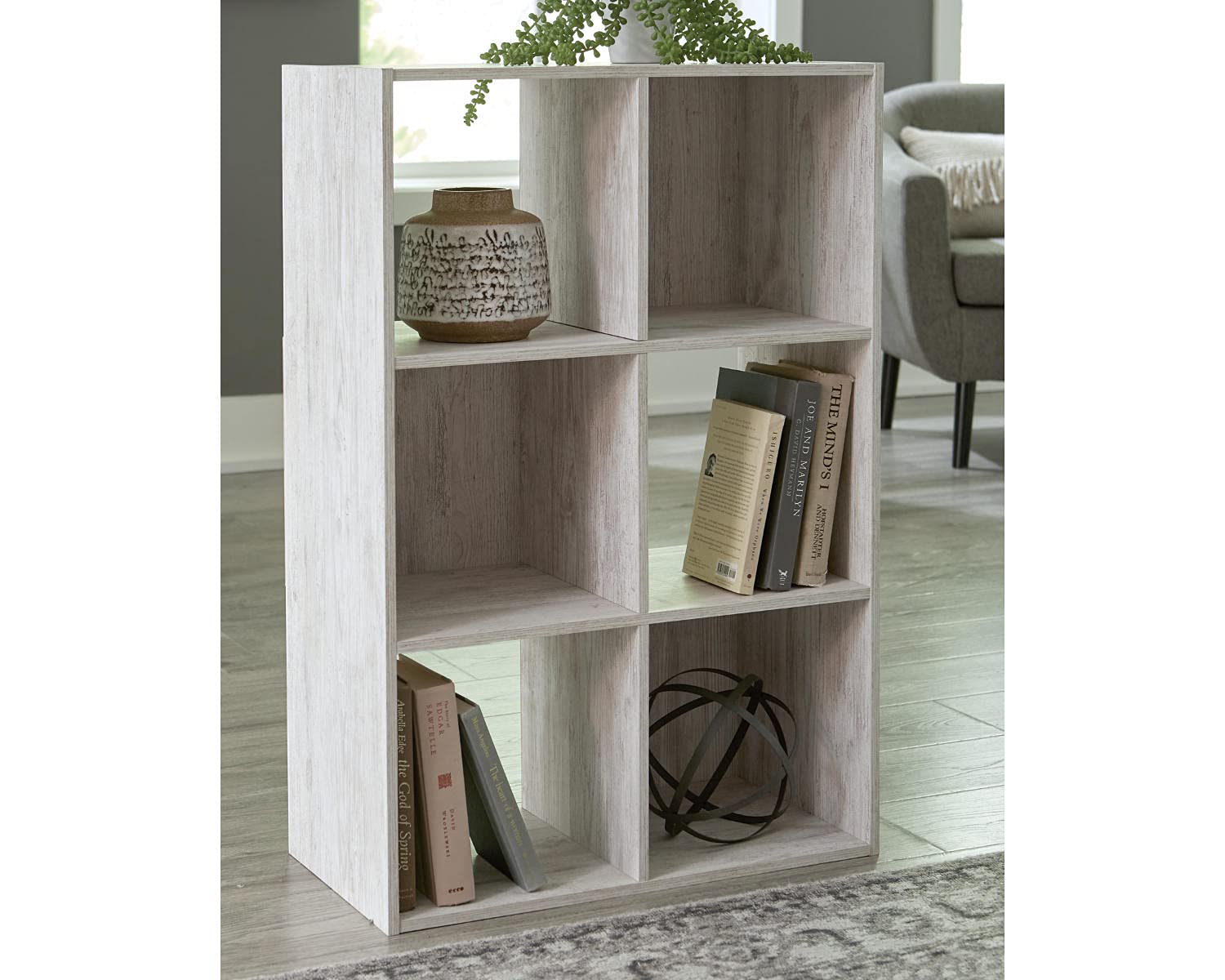Signature Design by Ashley Paxberry Coastal 6 Cube Storage Organizer or ...