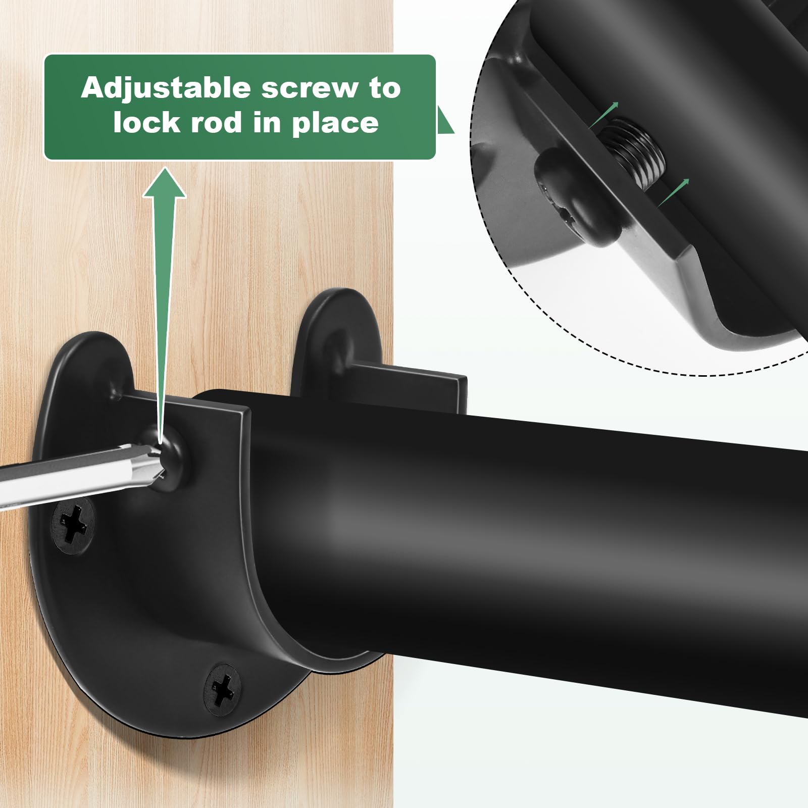 Snapklik.com : Closet Rod Bracket, 1 Inch Closet Rod Holders, Stainless ...