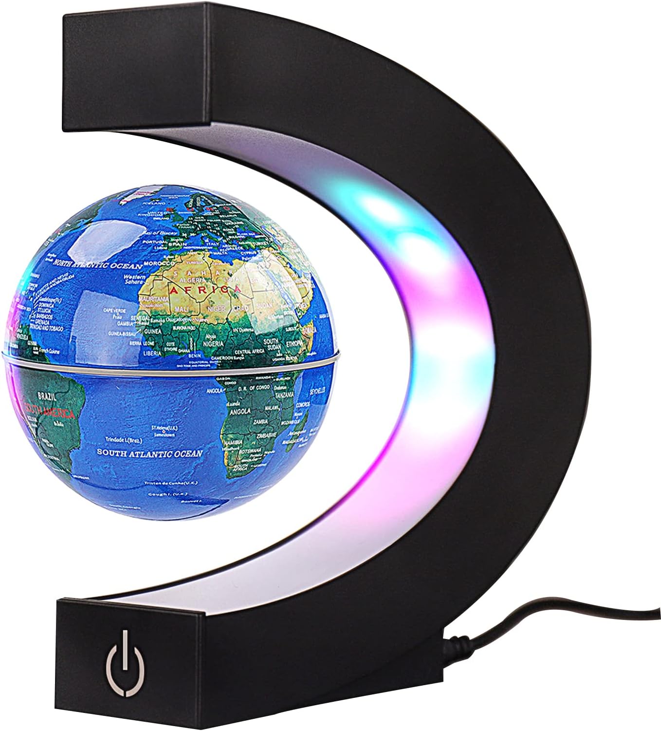 MOVA Globe Earth with Clouds 4.5", Solar Powered Rotating Globe No Need ...