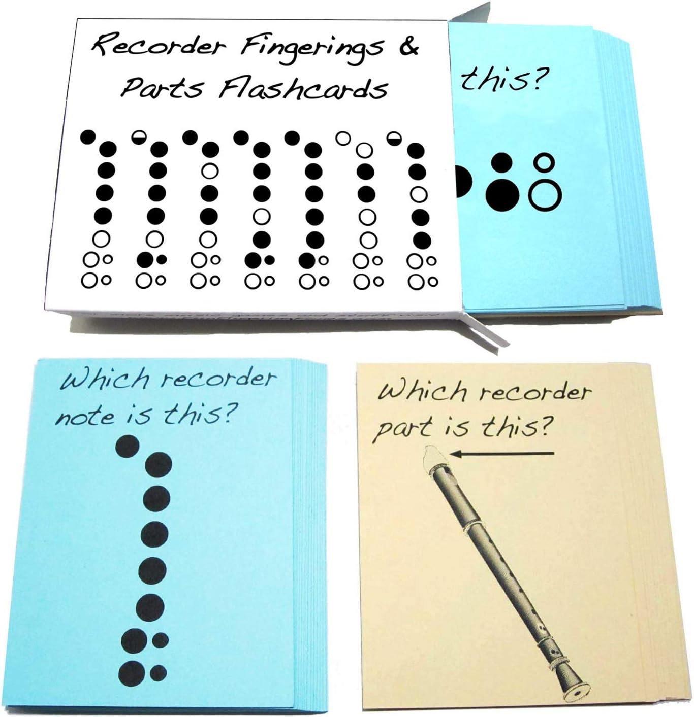 Recorder Fingerings & Recorder Parts Flashcard Set : Amazon.ca: Musical ...