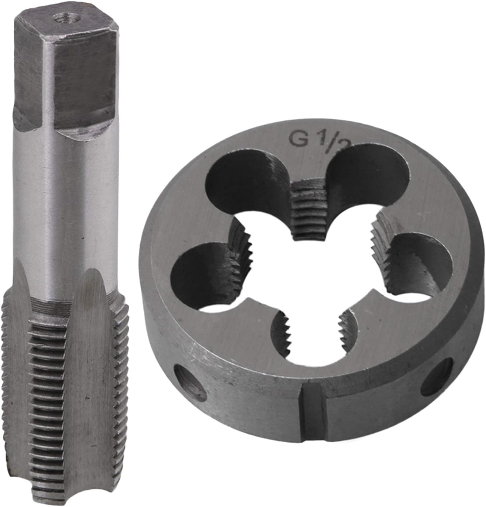 Yuhtech 5Pcs Steel BSP 55 Degree Hand Taper Pipe Thread Tap G1/8 G1/4 ...