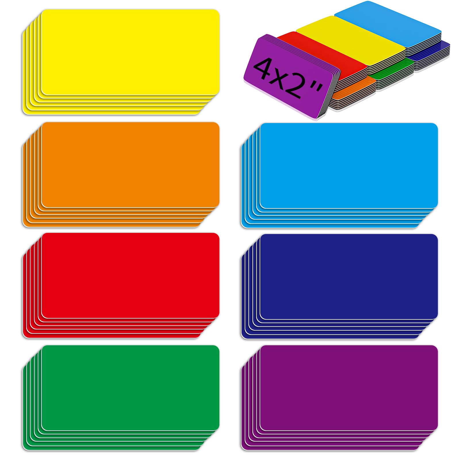 Amazon.com : 42Pcs Dry Erase Magnetic Labels, 2 x 4 Reusable Magnetic ...