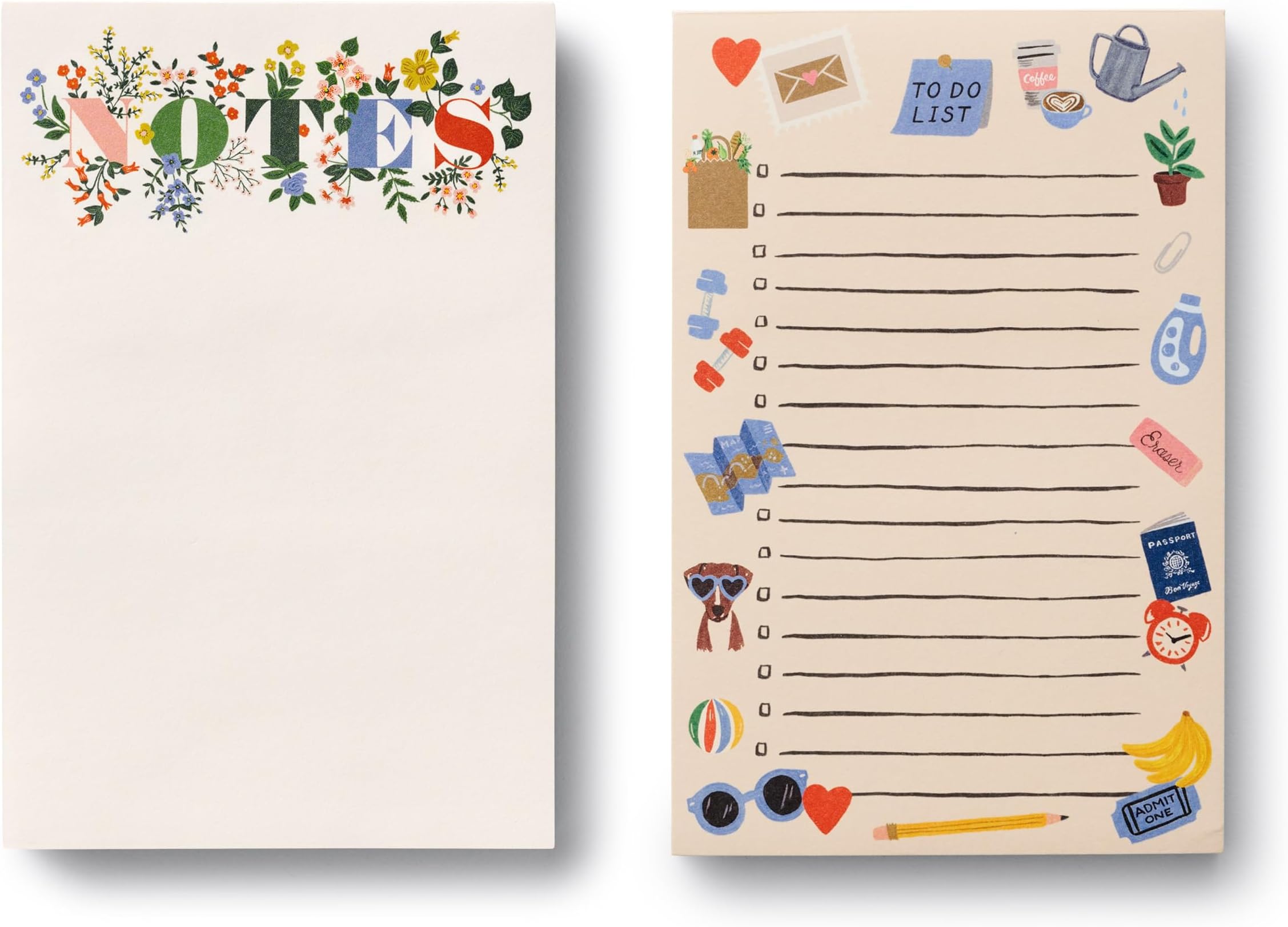 Amazon.com : RIFLE PAPER CO. Notepad Set in Mayfair & To Do Checklist ...