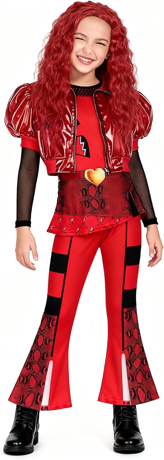 Amazon.com: Dagmar Red Costume for Girls Kids Party Dress Up Halloween ...