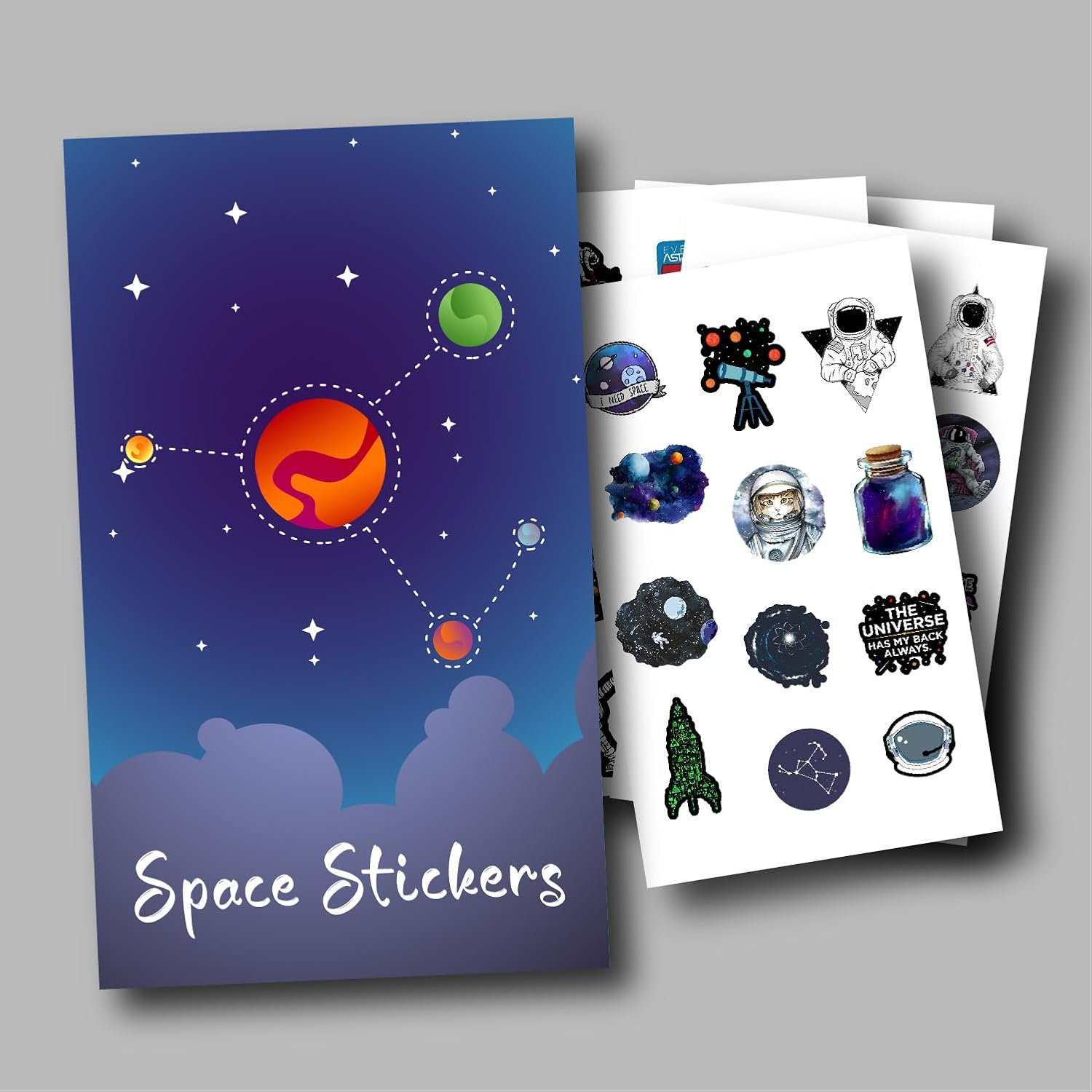 48 PCs Space Stickers for Scrapbook Journal Laptop DIY Decoration ...