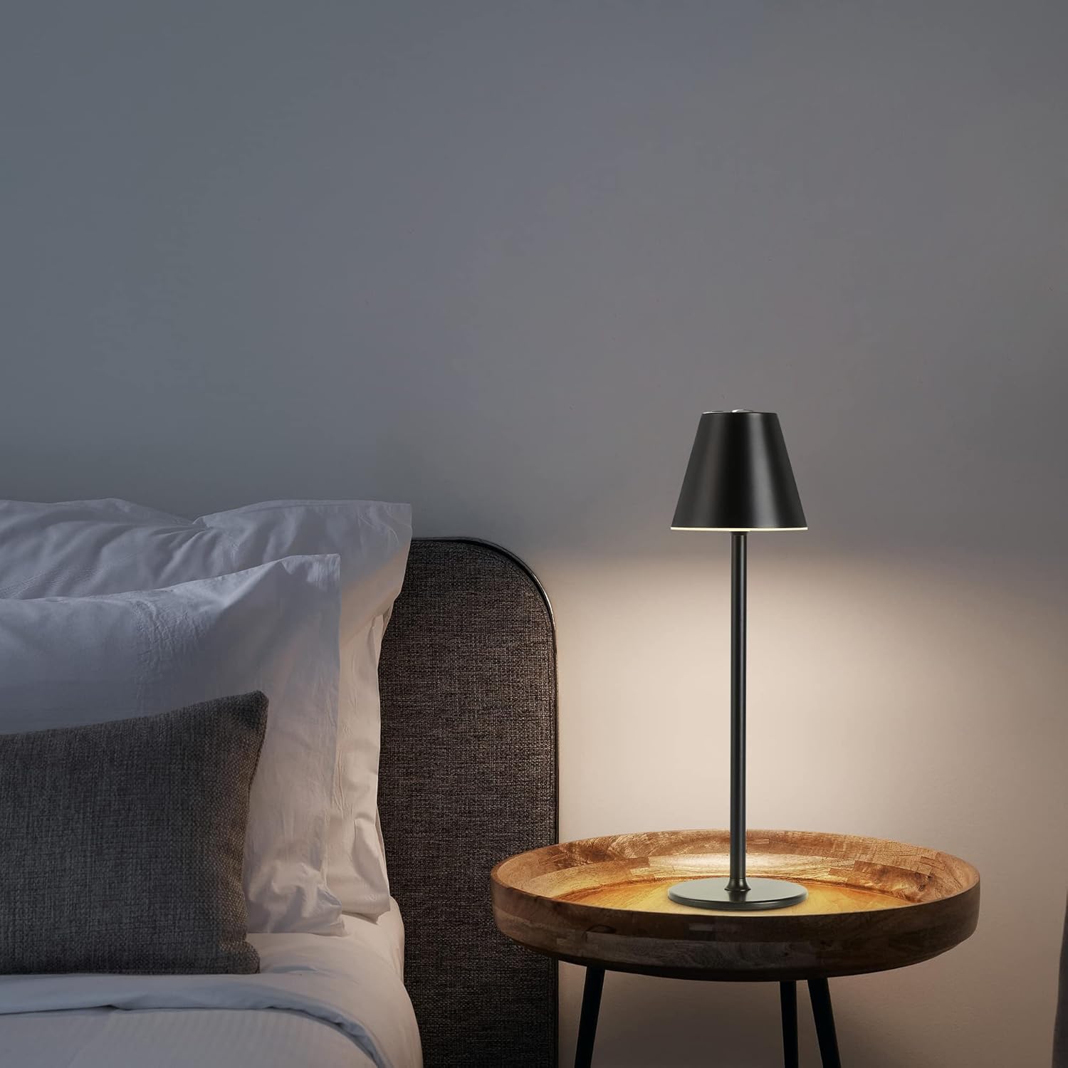 Timjorman Lámpara de mesa LED inalámbrica, lámpara de escritorio con ...