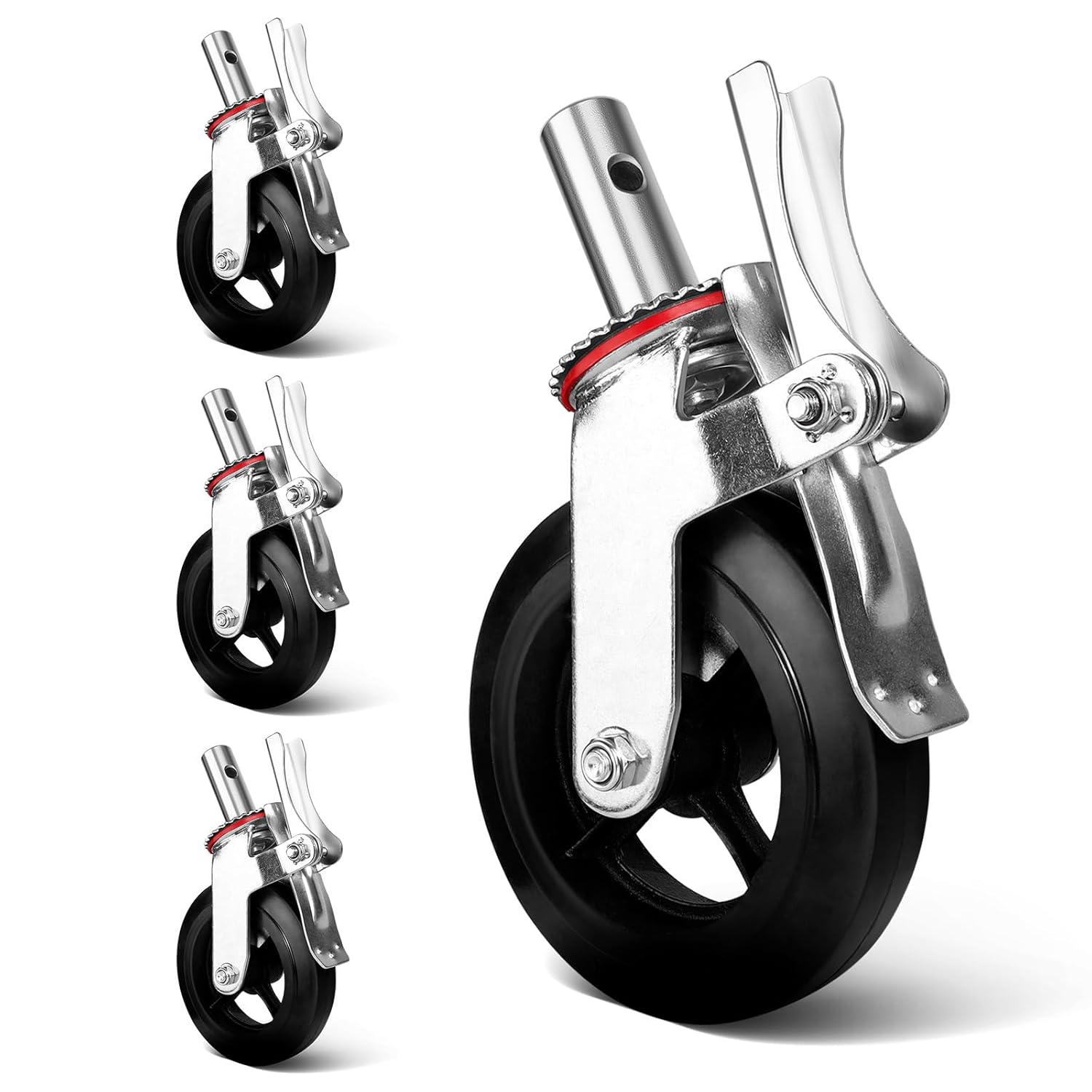 esafio Scaffolding Wheels 8 Inch,Heavy Duty Scaffold Wheels Set of 4 ...