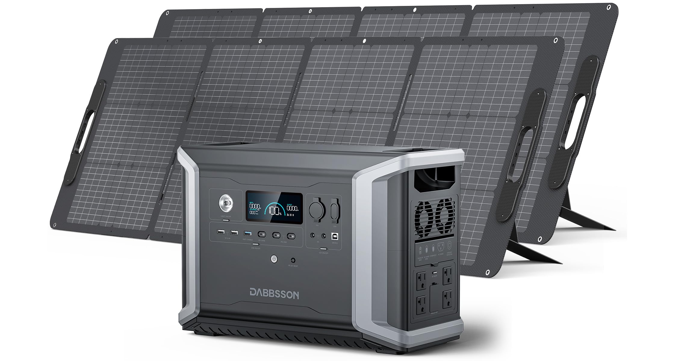 Amazon.com: Dabbsson Solar Generator DBS-2300Plus, Includes 1x2330Wh ...