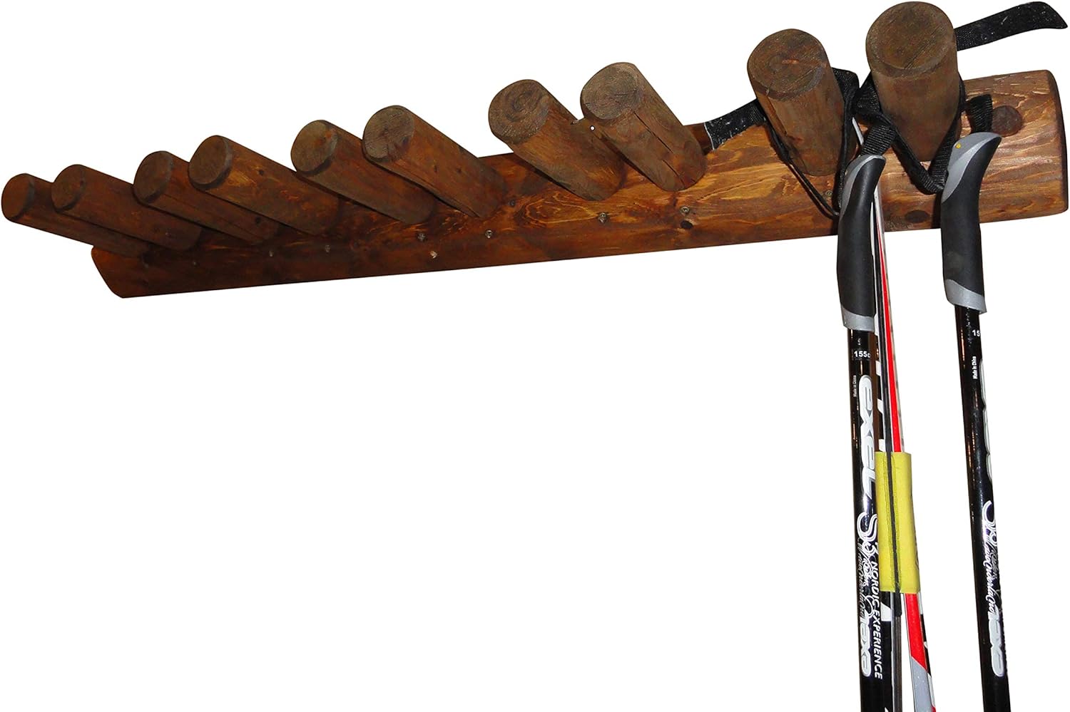 Amazon.com : 10-Place Wall Ski Rack, Ski Storage Rack for Garage, Wall ...