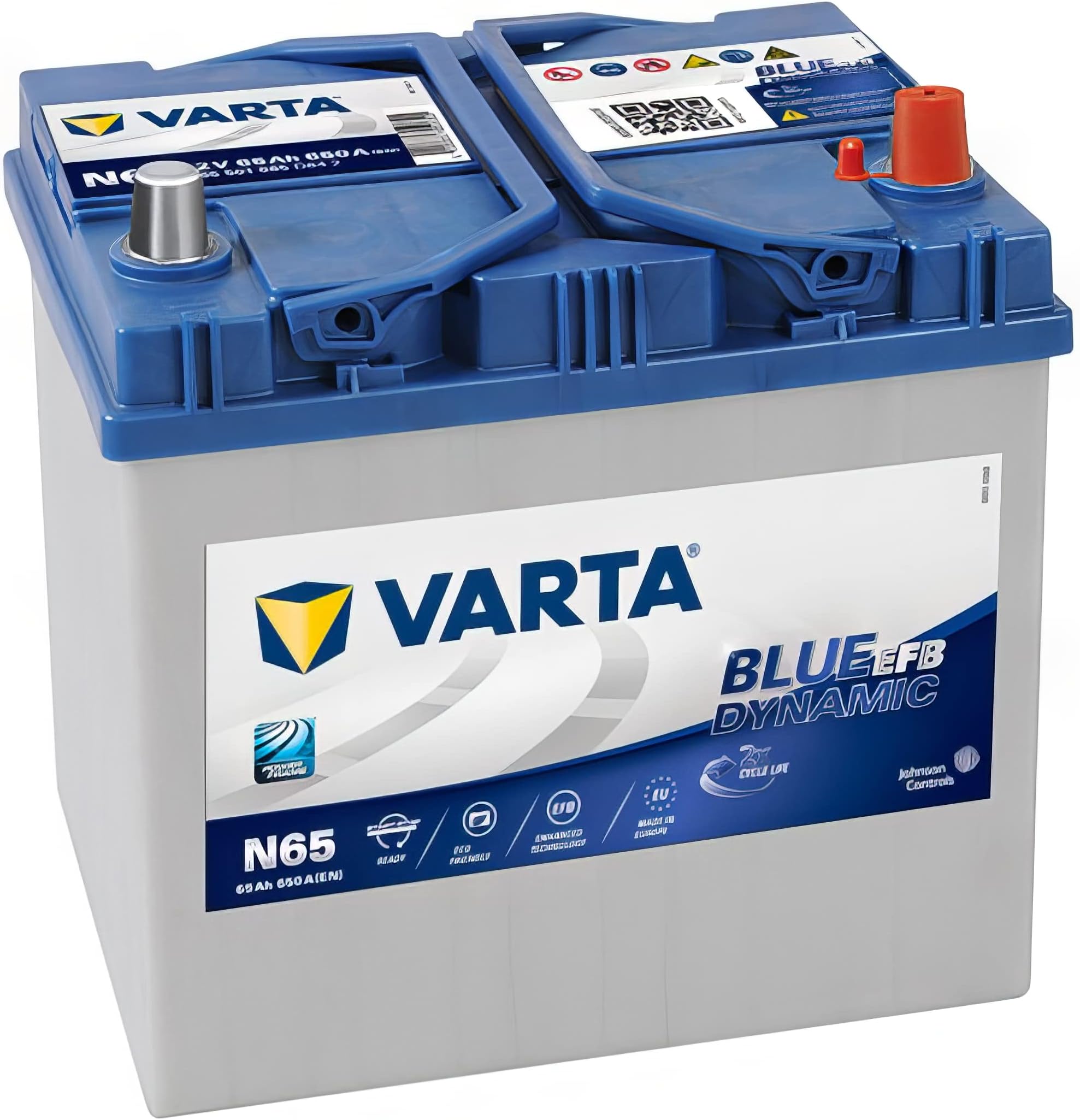 12v Blue Dynamic EFB Battery - 65Ah - 650CCA : Amazon.co.uk: Automotive