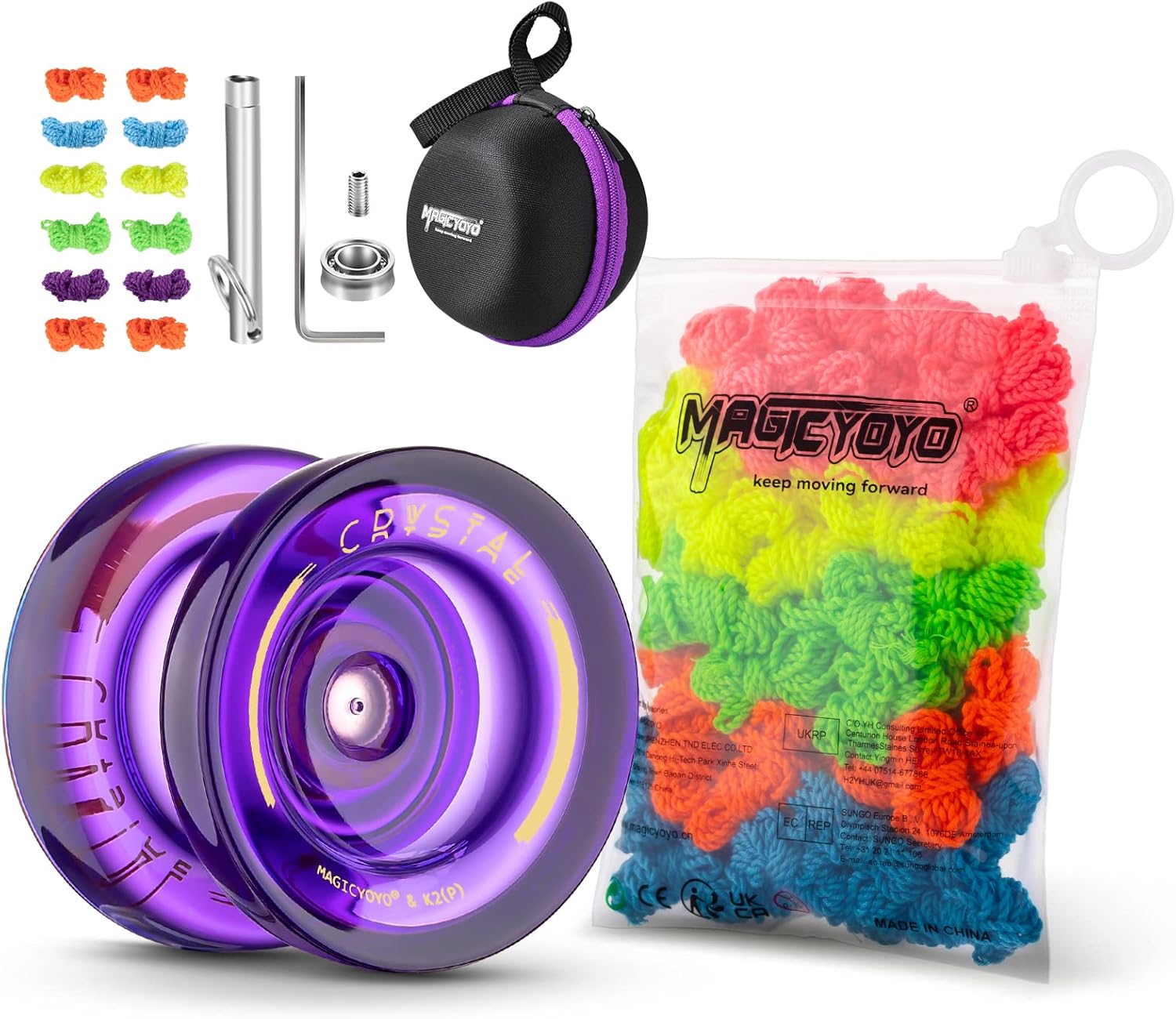 Amazon.com: Responsive Yoyo for Kids K2 Crystal Purple , Dual Purpose ...