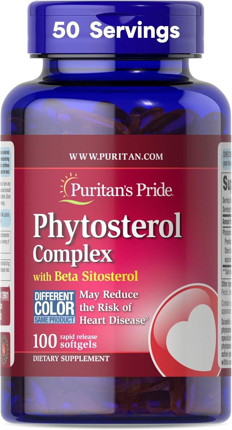 Amazon.com: Puritan's Pride Complejo de fitosterol premium de 1000 mg ...